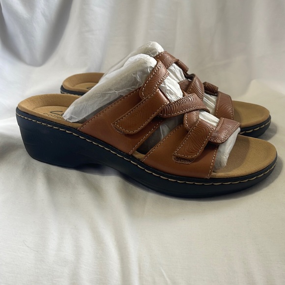 Clarks | Shoes | Nib Clarks Womens Merliah Karli Tan Sandalssize 7w ...